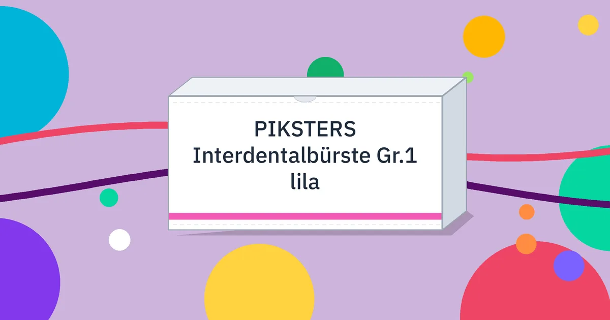 Symbolbild: Packung mit der Aufschrift PIKSTERS Interdentalbürste Gr.1 lila (PZN 17593062) – Verfügbarkeit und Bezug in Apotheken in Frankfurt am Main