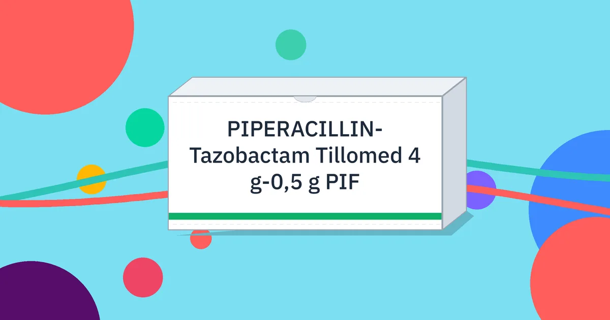 Symbolbild: Packung mit der Aufschrift PIPERACILLIN-Tazobactam Tillomed 4 g-0,5 g PIF (PZN 18800161) – Verfügbarkeit und Bezug in Apotheken in Frankfurt am Main