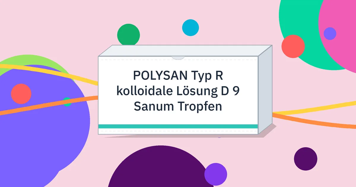 Symbolbild: Packung mit der Aufschrift POLYSAN Typ R kolloidale Lösung D 9 Sanum Tropfen (PZN 03190780) – Verfügbarkeit und Bezug in Apotheken in Frankfurt am Main
