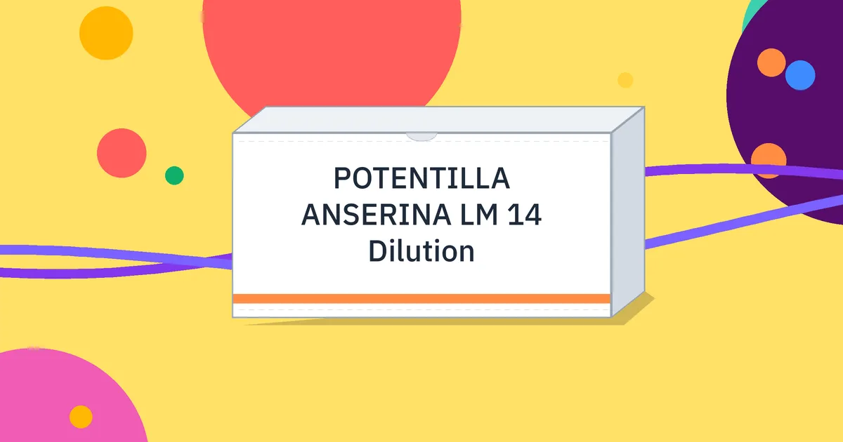Symbolbild: Packung mit der Aufschrift POTENTILLA ANSERINA LM 14 Dilution (PZN 13665215) – Verfügbarkeit und Bezug in Apotheken in Frankfurt am Main