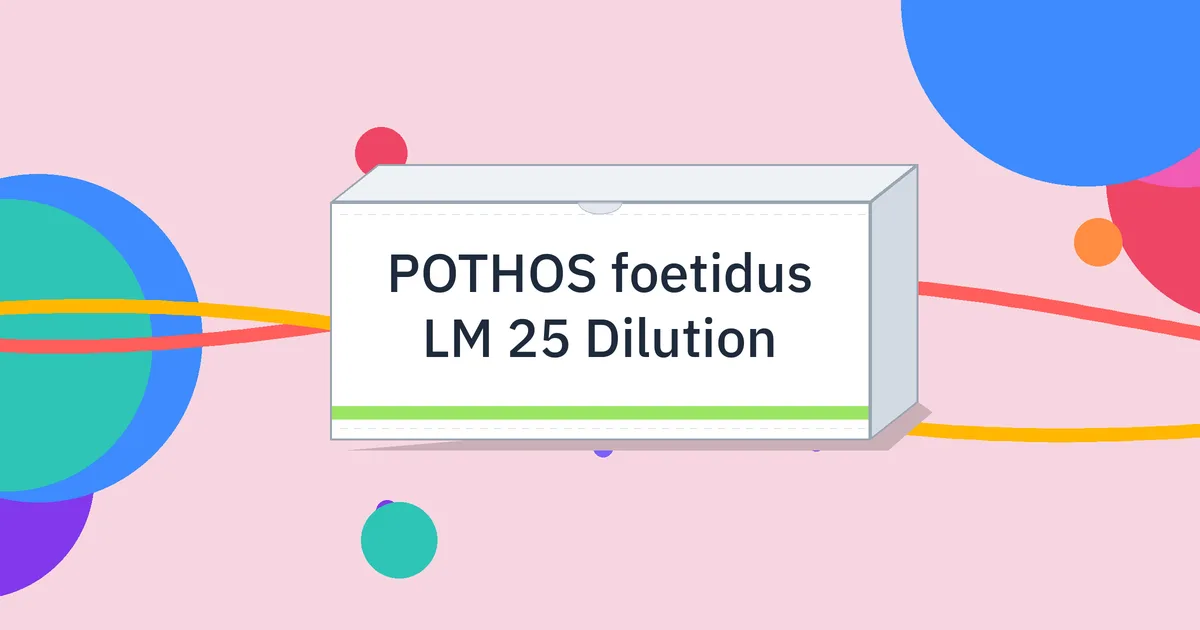 Symbolbild: Packung mit der Aufschrift POTHOS foetidus LM 25 Dilution (PZN 13666278) – Verfügbarkeit und Bezug in Apotheken in Frankfurt am Main