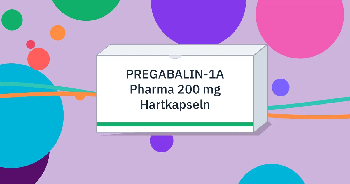 Symbolbild: Packung mit der Aufschrift PREGABALIN-1A Pharma 200 mg Hartkapseln (PZN 10973152) – Verfügbarkeit und Bezug in Apotheken in Frankfurt am Main