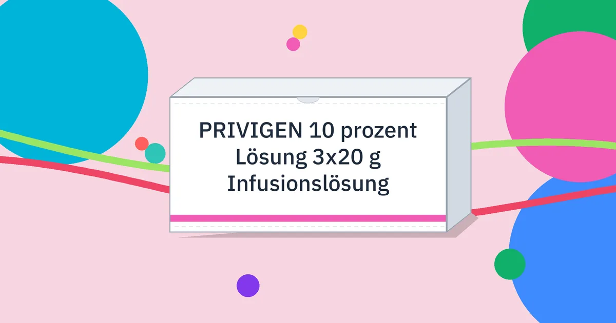 Symbolbild: Packung mit der Aufschrift PRIVIGEN 10 prozent Lösung 3x20 g Infusionslösung (PZN 09763515) – Verfügbarkeit und Bezug in Apotheken in Frankfurt am Main