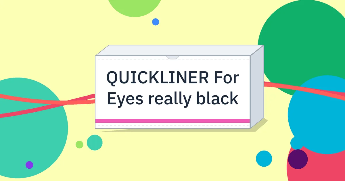 Symbolbild: Packung mit der Aufschrift QUICKLINER For Eyes really black (PZN 18895747) – Verfügbarkeit und Bezug in Apotheken in Frankfurt am Main
