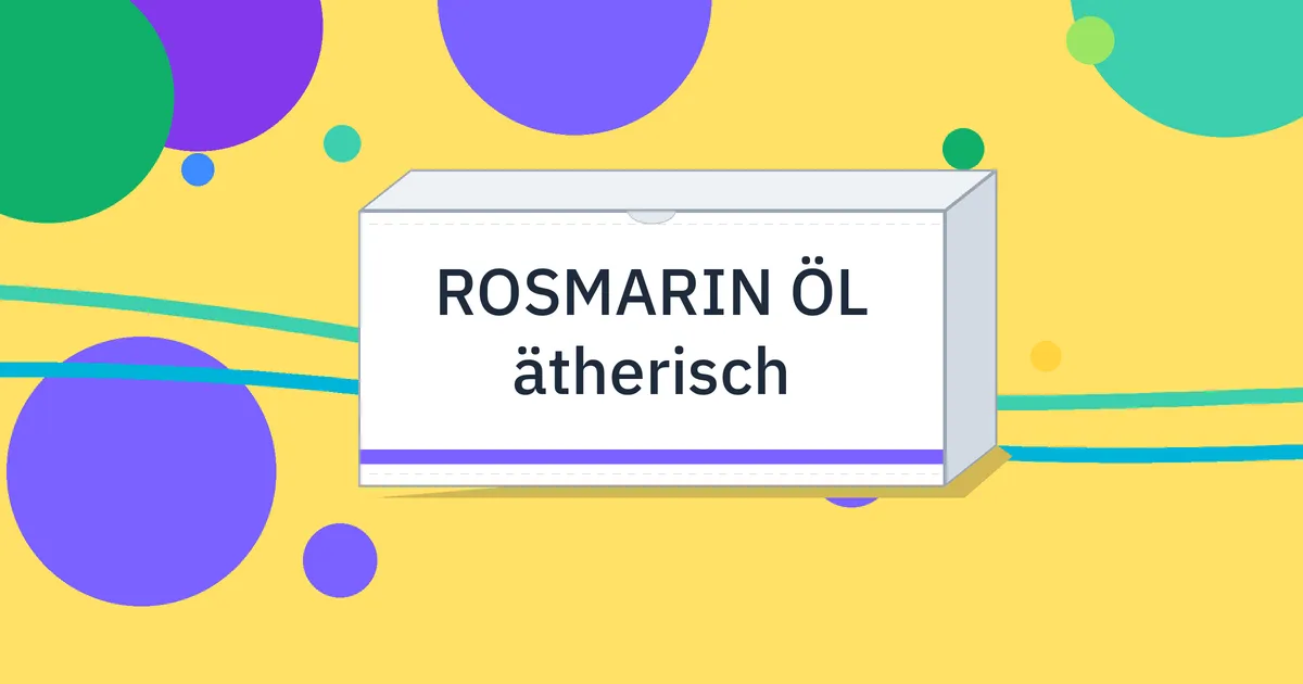 Symbolbild: Packung mit der Aufschrift ROSMARIN ÖL ätherisch (PZN 15236725) – Verfügbarkeit und Bezug in Apotheken in Frankfurt am Main