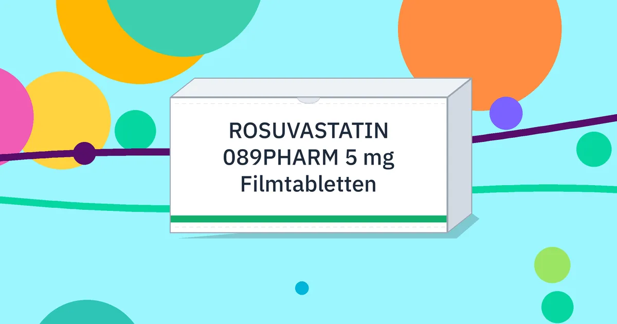 Symbolbild: Packung mit der Aufschrift ROSUVASTATIN 089PHARM 5 mg Filmtabletten (PZN 20329357) – Verfügbarkeit und Bezug in Apotheken in Frankfurt am Main
