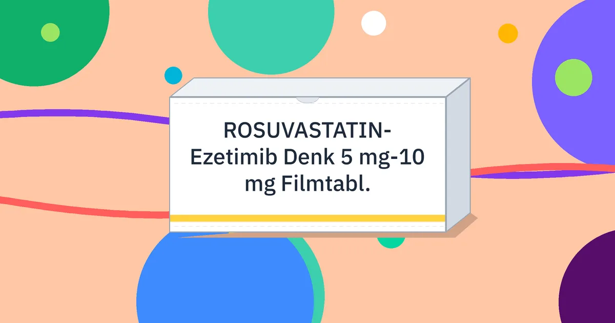 Symbolbild: Packung mit der Aufschrift ROSUVASTATIN-Ezetimib Denk 5 mg-10 mg Filmtabl. (PZN 16703413) – Verfügbarkeit und Bezug in Apotheken in Frankfurt am Main