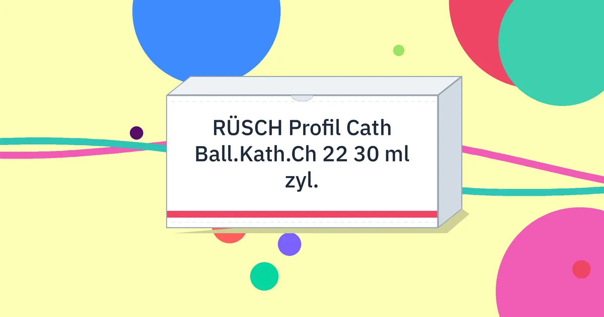 Symbolbild: Packung mit der Aufschrift RÜSCH Profil Cath Ball.Kath.Ch 22 30 ml zyl. (PZN 04248808) – Verfügbarkeit und Bezug in Apotheken in Frankfurt am Main