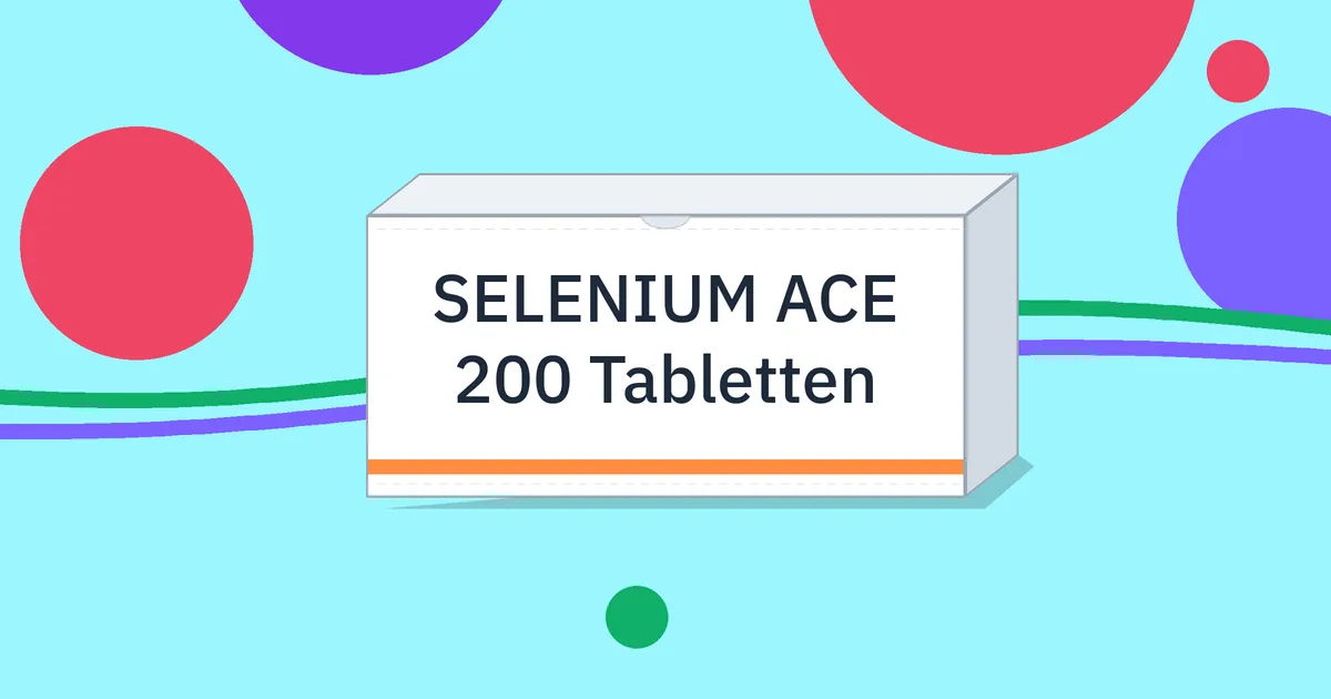 Symbolbild: Packung mit der Aufschrift SELENIUM ACE 200 Tabletten (PZN 16815460) – Verfügbarkeit und Bezug in Apotheken in Frankfurt am Main