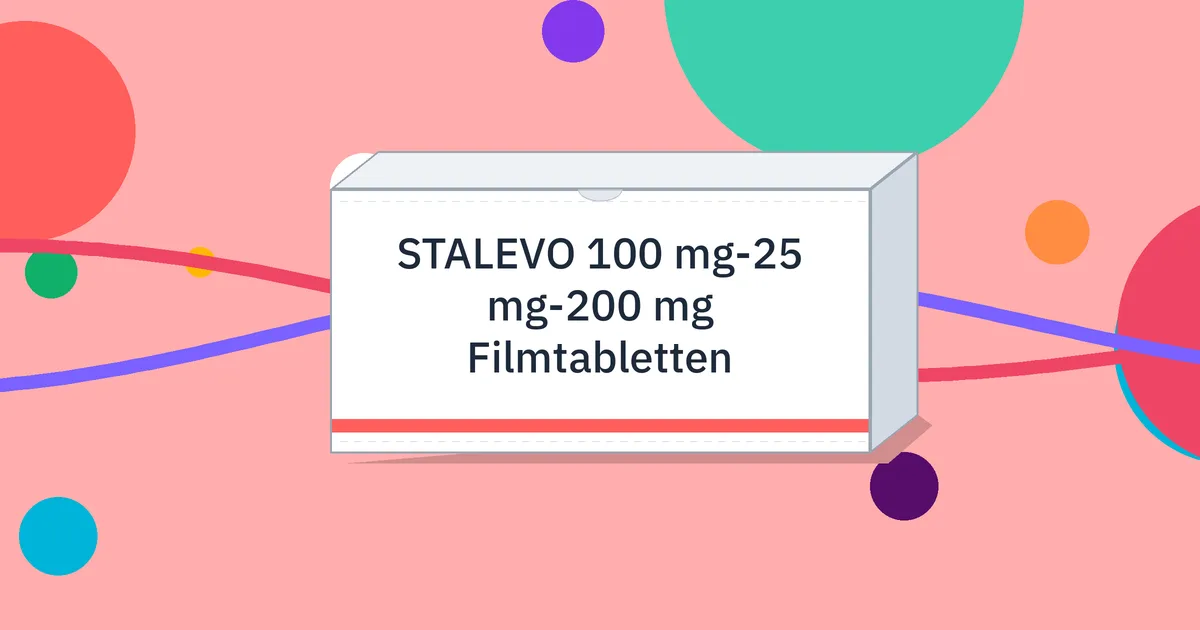 Symbolbild: Packung mit der Aufschrift STALEVO 100 mg-25 mg-200 mg Filmtabletten (PZN 16124017) – Verfügbarkeit und Bezug in Apotheken in Frankfurt am Main