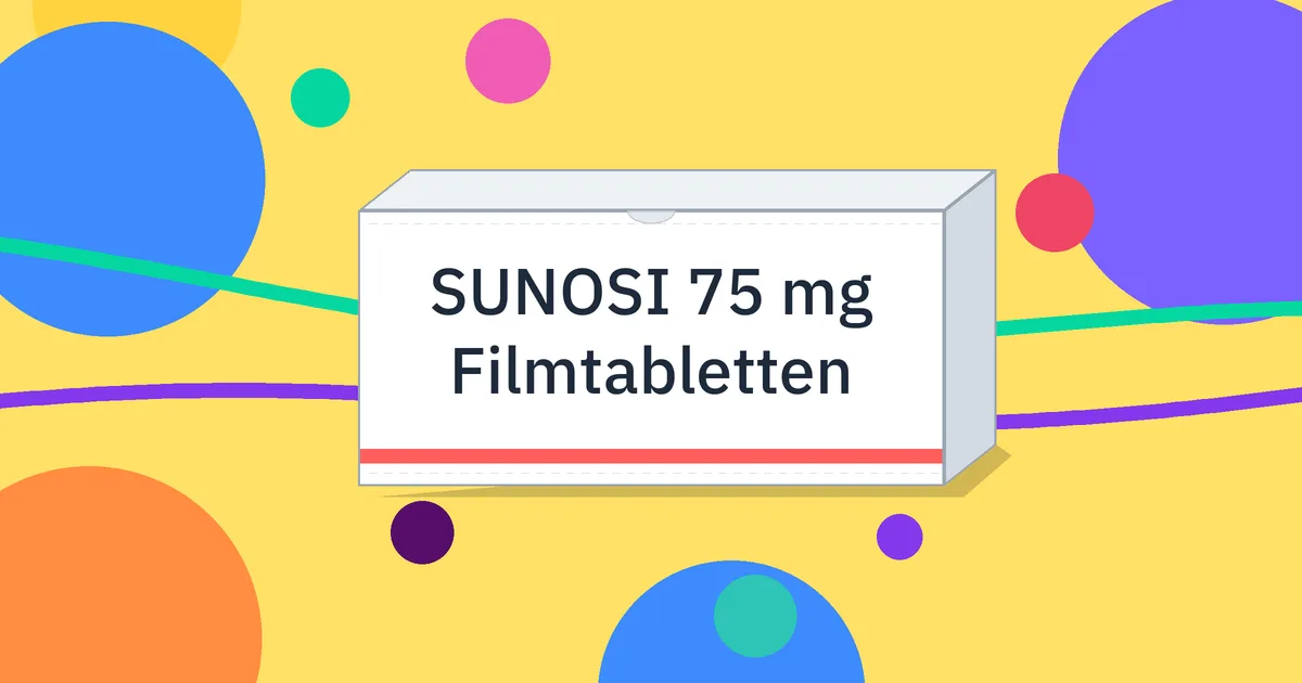 Symbolbild: Packung mit der Aufschrift SUNOSI 75 mg Filmtabletten (PZN 17570902) – Verfügbarkeit und Bezug in Apotheken in Frankfurt am Main