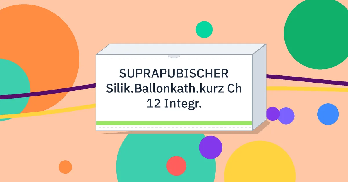 Symbolbild: Packung mit der Aufschrift SUPRAPUBISCHER Silik.Ballonkath.kurz Ch 12 Integr. (PZN 01152812) – Verfügbarkeit und Bezug in Apotheken in Frankfurt am Main