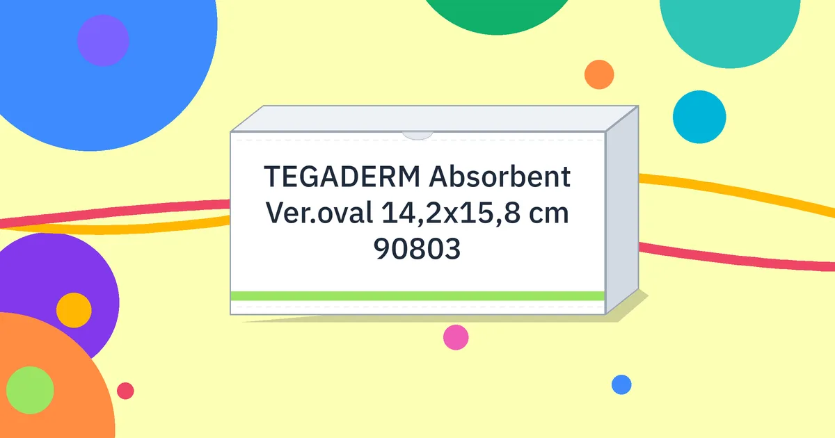 Symbolbild: Packung mit der Aufschrift TEGADERM Absorbent Ver.oval 14,2x15,8 cm 90803 (PZN 09043844) – Verfügbarkeit und Bezug in Apotheken in Frankfurt am Main
