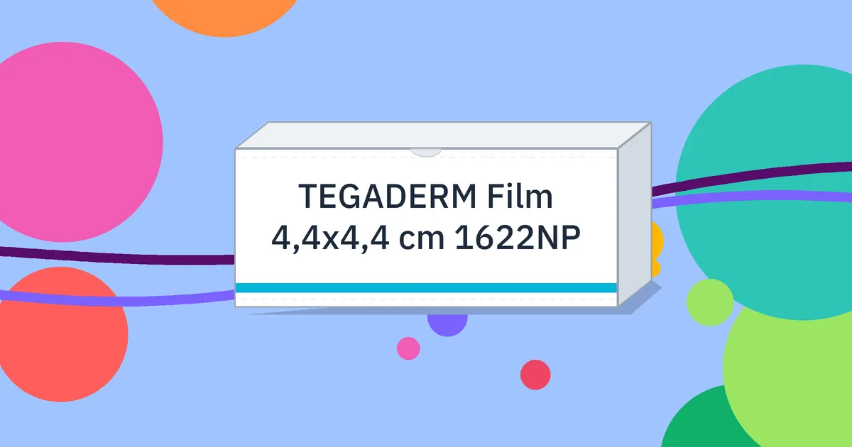 Symbolbild: Packung mit der Aufschrift TEGADERM Film 4,4x4,4 cm 1622NP (PZN 07194881) – Verfügbarkeit und Bezug in Apotheken in Frankfurt am Main