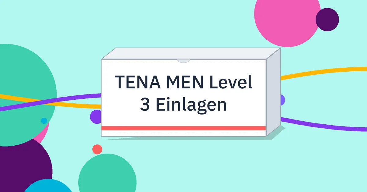 Symbolbild: Packung mit der Aufschrift TENA MEN Level 3 Einlagen (PZN 19743985) – Verfügbarkeit und Bezug in Apotheken in Frankfurt am Main
