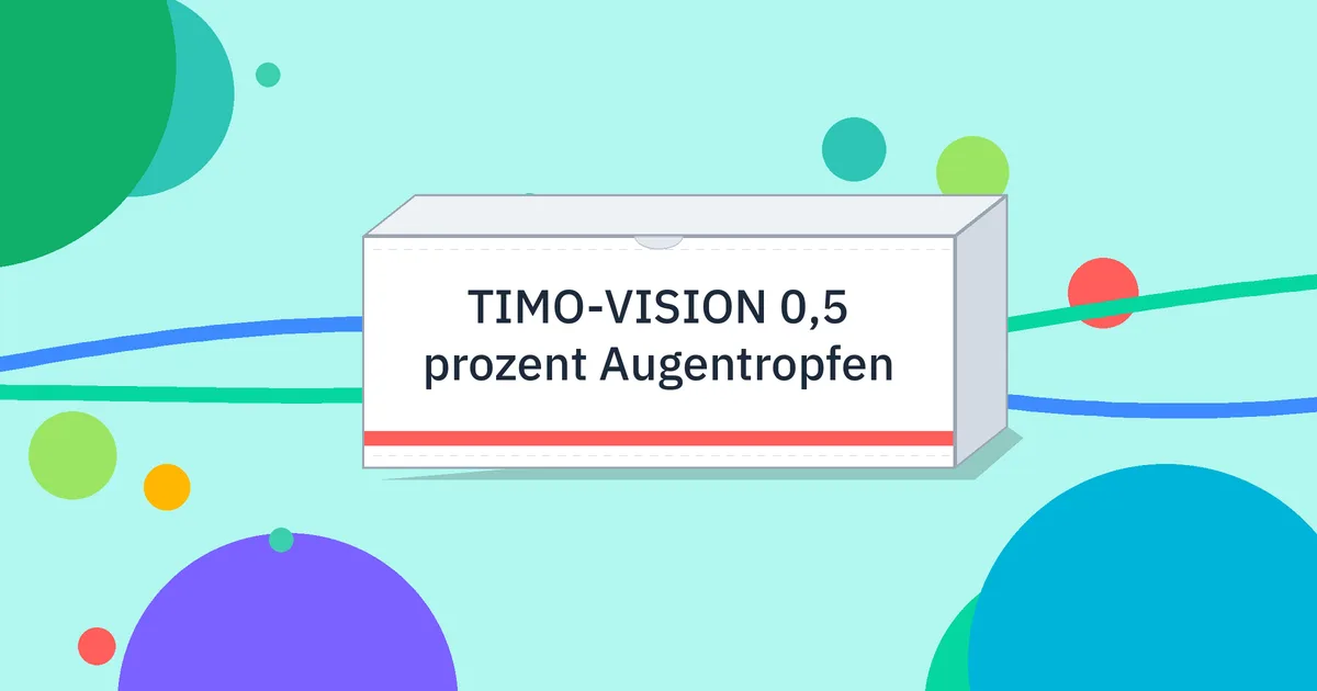 Symbolbild: Packung mit der Aufschrift TIMO-VISION 0,5 prozent Augentropfen (PZN 06790049) – Verfügbarkeit und Bezug in Apotheken in Frankfurt am Main