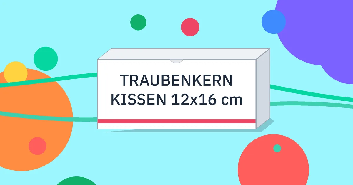 Symbolbild: Packung mit der Aufschrift TRAUBENKERN KISSEN 12x16 cm (PZN 02761795) – Verfügbarkeit und Bezug in Apotheken in Frankfurt am Main