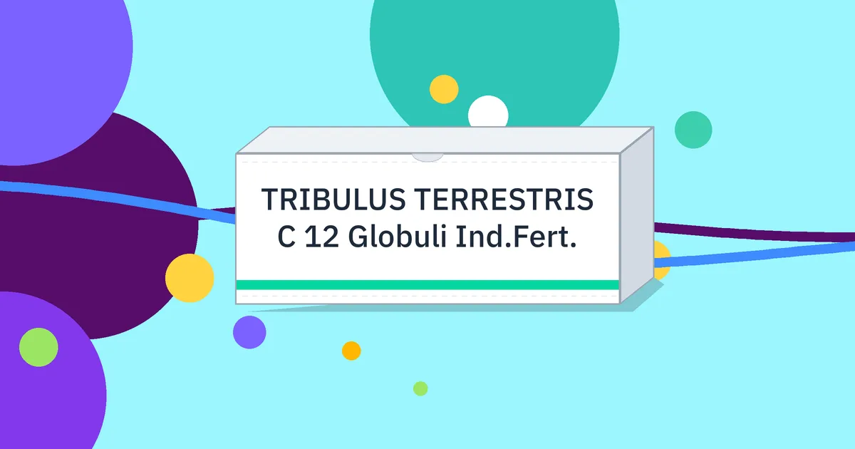 Symbolbild: Packung mit der Aufschrift TRIBULUS TERRESTRIS C 12 Globuli Ind.Fert. (PZN 17699843) – Verfügbarkeit und Bezug in Apotheken in Frankfurt am Main