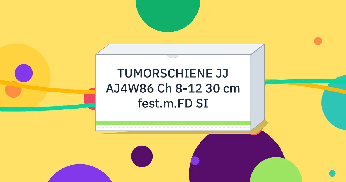 Symbolbild: Packung mit der Aufschrift TUMORSCHIENE JJ AJ4W86 Ch 8-12 30 cm fest.m.FD SI (PZN 01588478) – Verfügbarkeit und Bezug in Apotheken in Frankfurt am Main