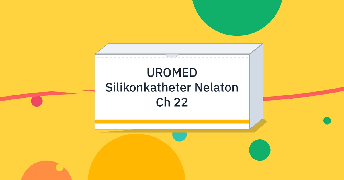 Symbolbild: Packung mit der Aufschrift UROMED Silikonkatheter Nelaton Ch 22 (PZN 03244458) – Verfügbarkeit und Bezug in Apotheken in Frankfurt am Main