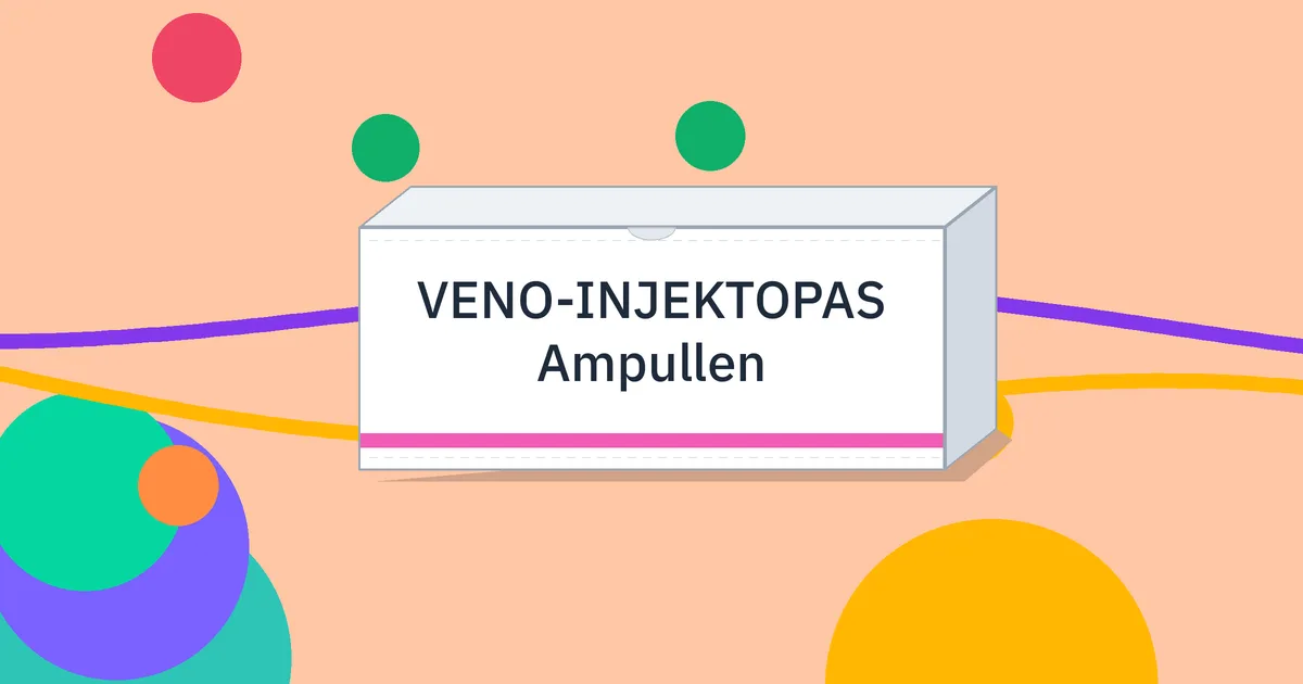 Symbolbild: Packung mit der Aufschrift VENO-INJEKTOPAS Ampullen (PZN 11169972) – Verfügbarkeit und Bezug in Apotheken in Frankfurt am Main