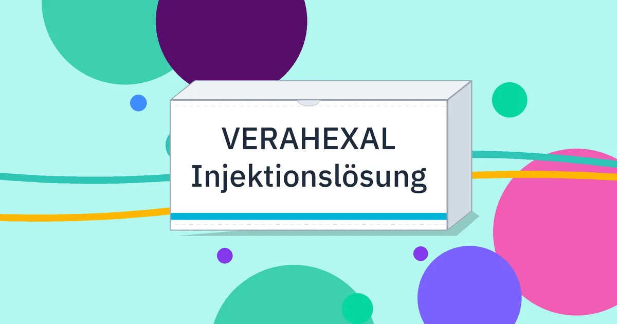Symbolbild: Packung mit der Aufschrift VERAHEXAL Injektionslösung (PZN 03117636) – Verfügbarkeit und Bezug in Apotheken in Frankfurt am Main