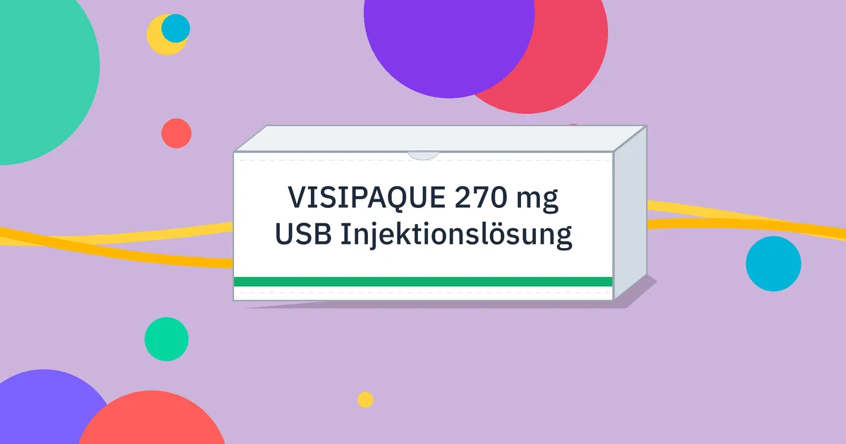 Symbolbild: Packung mit der Aufschrift VISIPAQUE 270 mg USB Injektionslösung (PZN 00476754) – Verfügbarkeit und Bezug in Apotheken in Frankfurt am Main