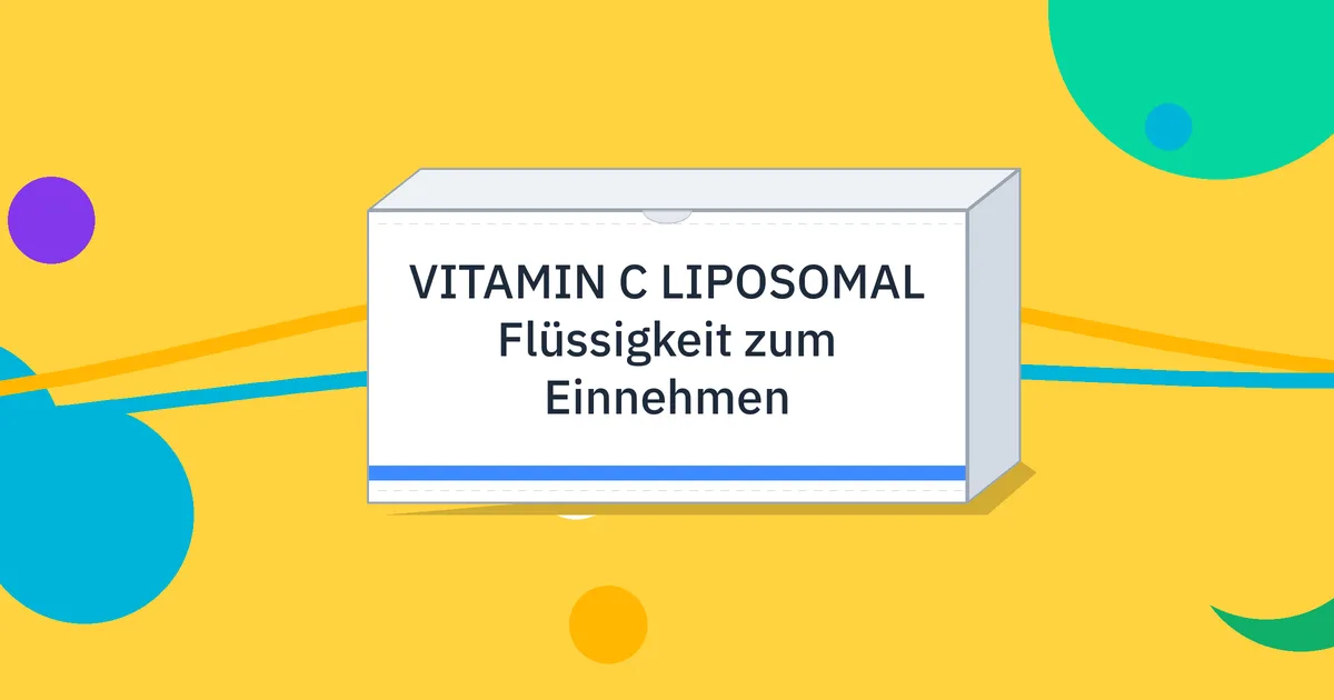 Symbolbild: Packung mit der Aufschrift VITAMIN C LIPOSOMAL Flüssigkeit zum Einnehmen (PZN 20374205) – Verfügbarkeit und Bezug in Apotheken in Frankfurt am Main
