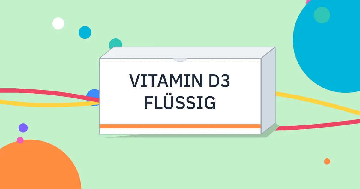 Symbolbild: Packung mit der Aufschrift VITAMIN D3 FLÜSSIG (PZN 18270616) – Verfügbarkeit und Bezug in Apotheken in Frankfurt am Main