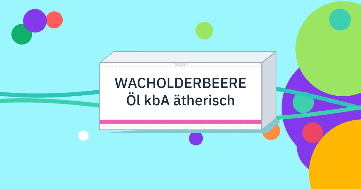 Symbolbild: Packung mit der Aufschrift WACHOLDERBEERE Öl kbA ätherisch (PZN 00722265) – Verfügbarkeit und Bezug in Apotheken in Frankfurt am Main