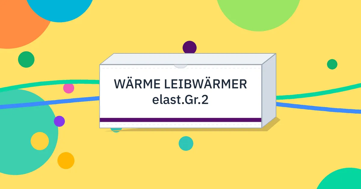 Symbolbild: Packung mit der Aufschrift WÄRME LEIBWÄRMER elast.Gr.2 (PZN 02446303) – Verfügbarkeit und Bezug in Apotheken in Frankfurt am Main