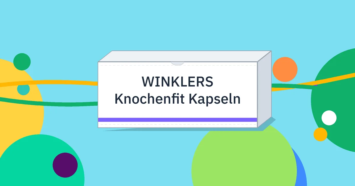 Symbolbild: Packung mit der Aufschrift WINKLERS Knochenfit Kapseln (PZN 00960131) – Verfügbarkeit und Bezug in Apotheken in Frankfurt am Main