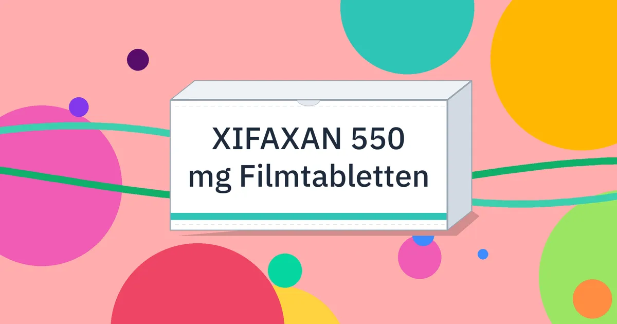 Symbolbild: Packung mit der Aufschrift XIFAXAN 550 mg Filmtabletten (PZN 18675773) – Verfügbarkeit und Bezug in Apotheken in Frankfurt am Main
