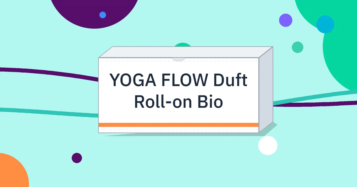 Symbolbild: Packung mit der Aufschrift YOGA FLOW Duft Roll-on Bio (PZN 15394602) – Verfügbarkeit und Bezug in Apotheken in Frankfurt am Main