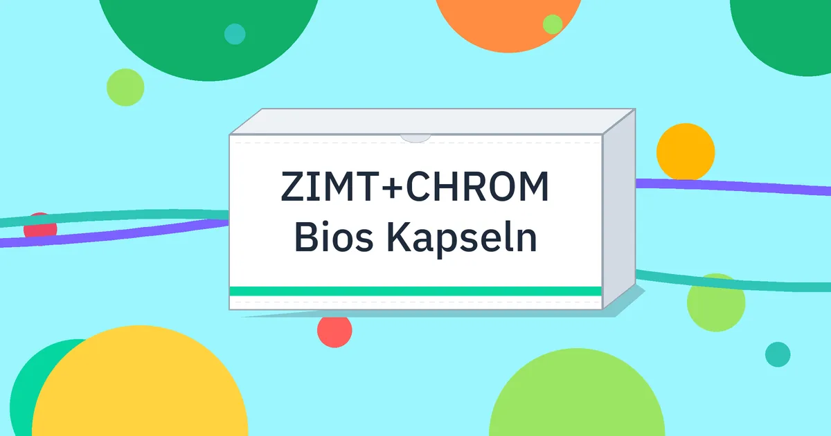 Symbolbild: Packung mit der Aufschrift ZIMT+CHROM Bios Kapseln (PZN 06054474) – Verfügbarkeit und Bezug in Apotheken in Frankfurt am Main