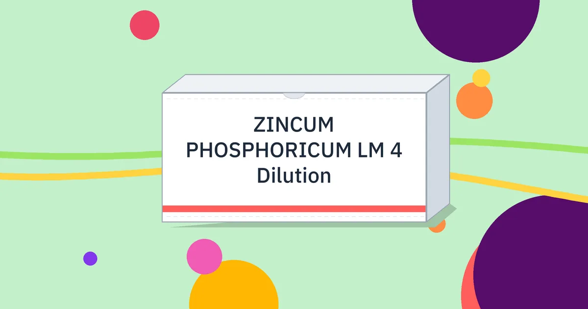 Symbolbild: Packung mit der Aufschrift ZINCUM PHOSPHORICUM LM 4 Dilution (PZN 13297266) – Verfügbarkeit und Bezug in Apotheken in Frankfurt am Main