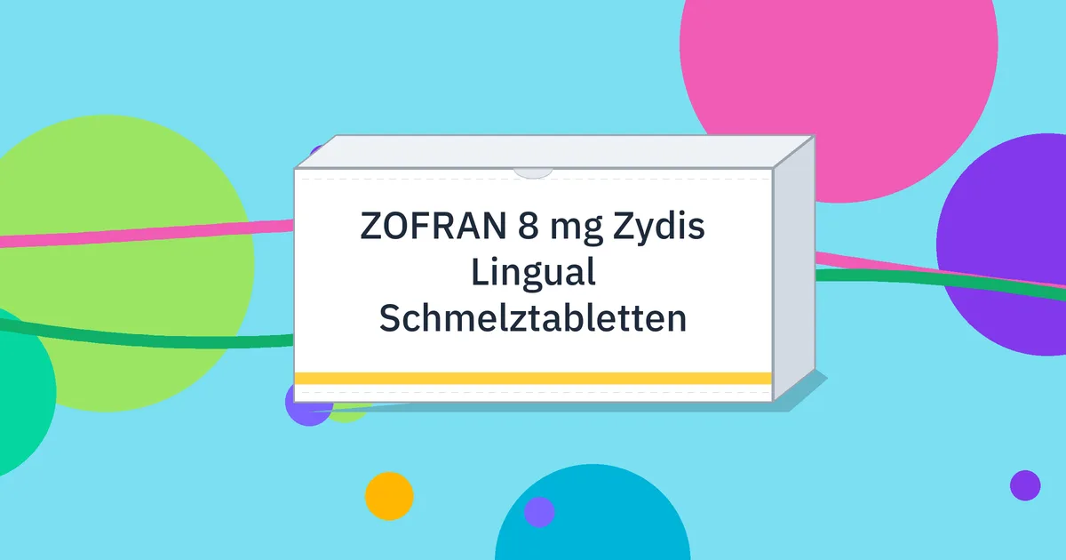 Symbolbild: Packung mit der Aufschrift ZOFRAN 8 mg Zydis Lingual Schmelztabletten (PZN 01604409) – Verfügbarkeit und Bezug in Apotheken in Frankfurt am Main