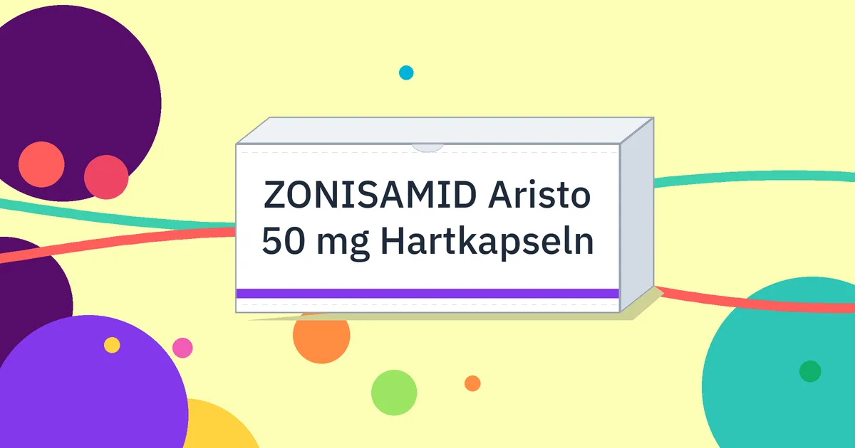 Symbolbild: Packung mit der Aufschrift ZONISAMID Aristo 50 mg Hartkapseln (PZN 17437149) – Verfügbarkeit und Bezug in Apotheken in Frankfurt am Main
