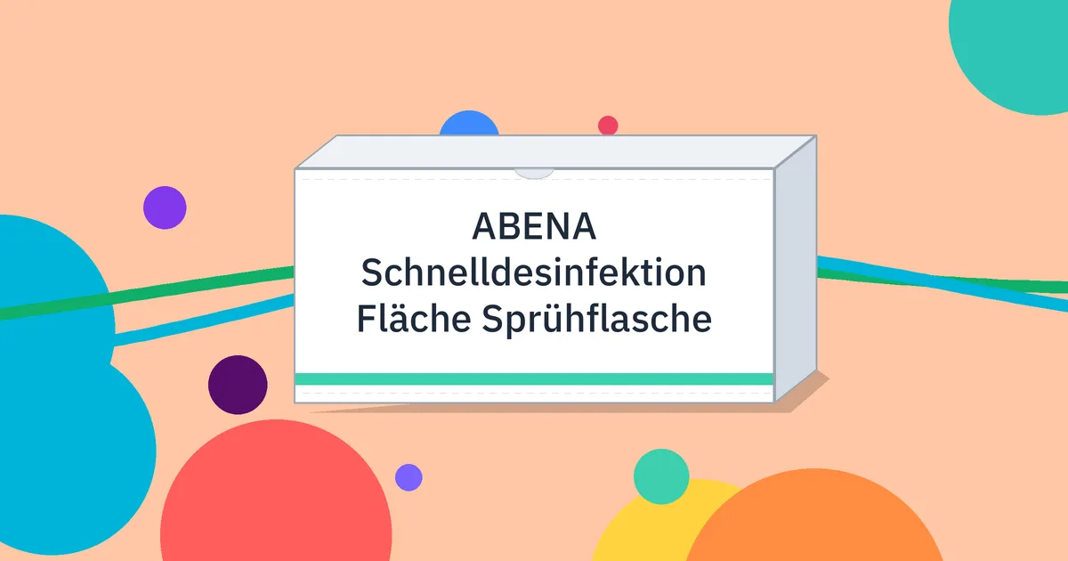 Symbolbild: Packung mit der Aufschrift ABENA Schnelldesinfektion Fläche Sprühflasche (PZN 15999848) – Verfügbarkeit und Bezug in Apotheken in Frankfurt am Main