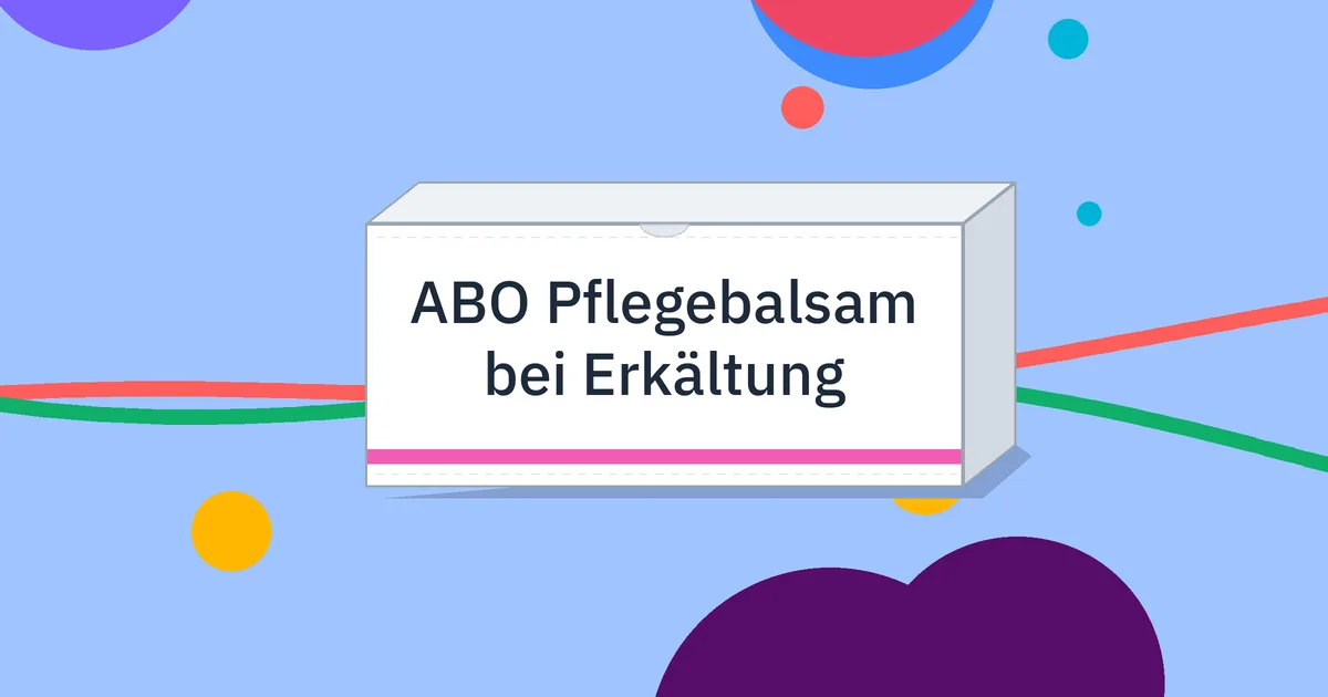 Symbolbild: Packung mit der Aufschrift ABO Pflegebalsam bei Erkältung (PZN 16124419) – Verfügbarkeit und Bezug in Apotheken in Frankfurt am Main