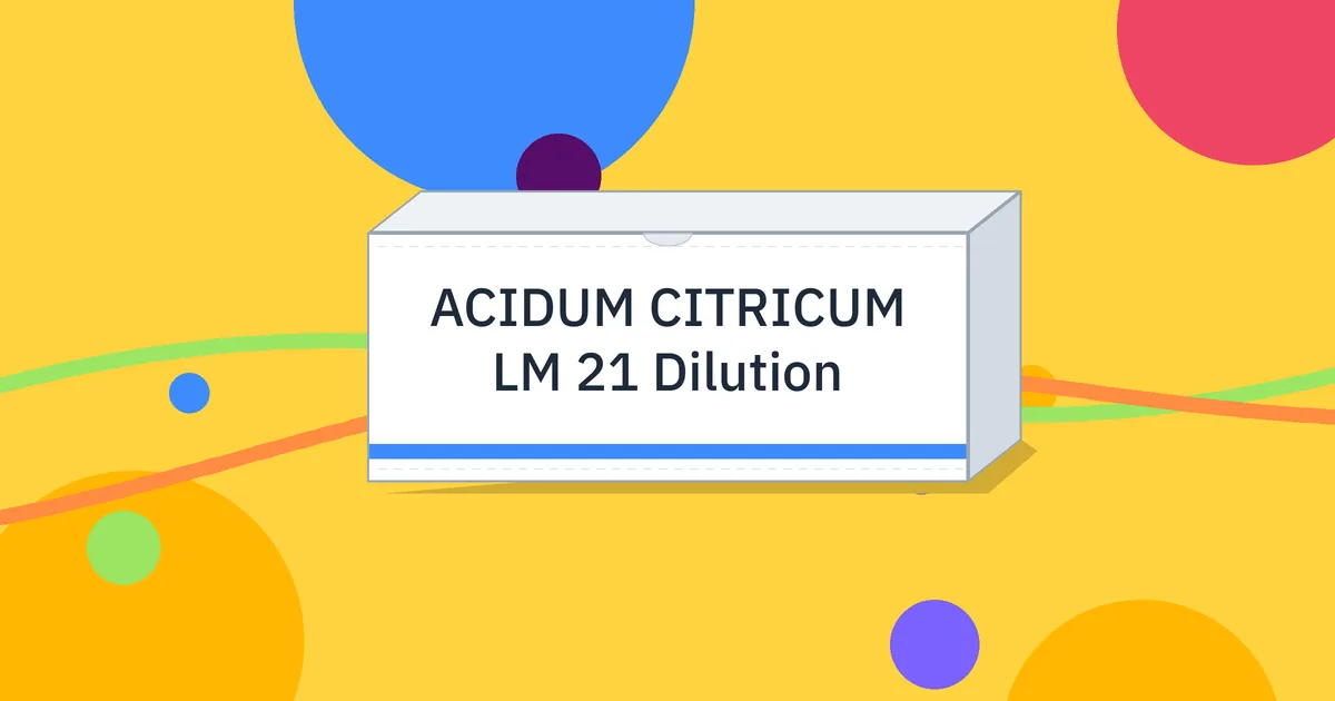 Symbolbild: Packung mit der Aufschrift ACIDUM CITRICUM LM 21 Dilution (PZN 13273780) – Verfügbarkeit und Bezug in Apotheken in Frankfurt am Main