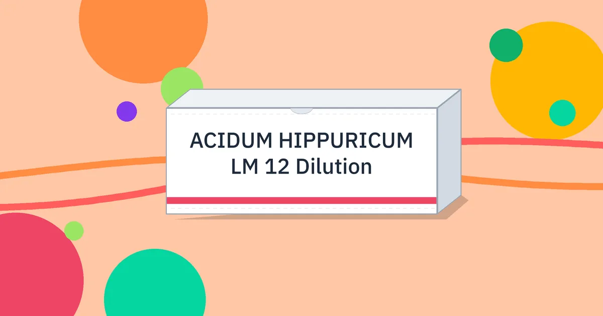 Symbolbild: Packung mit der Aufschrift ACIDUM HIPPURICUM LM 12 Dilution (PZN 13277370) – Verfügbarkeit und Bezug in Apotheken in Frankfurt am Main