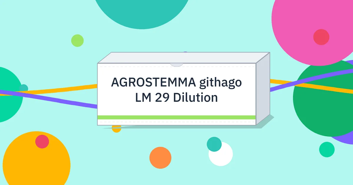Symbolbild: Packung mit der Aufschrift AGROSTEMMA githago LM 29 Dilution (PZN 13307579) – Verfügbarkeit und Bezug in Apotheken in Frankfurt am Main