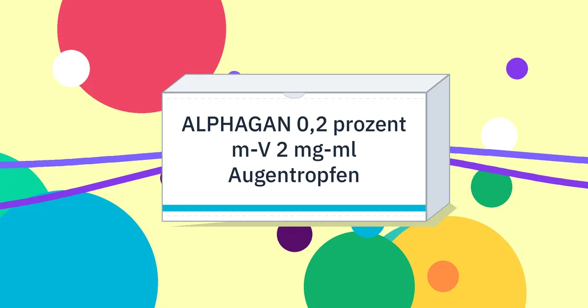 Symbolbild: Packung mit der Aufschrift ALPHAGAN 0,2 prozent m-V 2 mg-ml Augentropfen (PZN 10000001) – Verfügbarkeit und Bezug in Apotheken in Frankfurt am Main