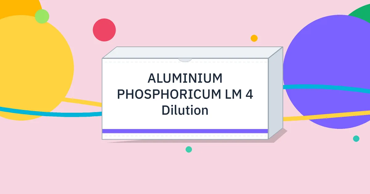 Symbolbild: Packung mit der Aufschrift ALUMINIUM PHOSPHORICUM LM 4 Dilution (PZN 13317069) – Verfügbarkeit und Bezug in Apotheken in Frankfurt am Main