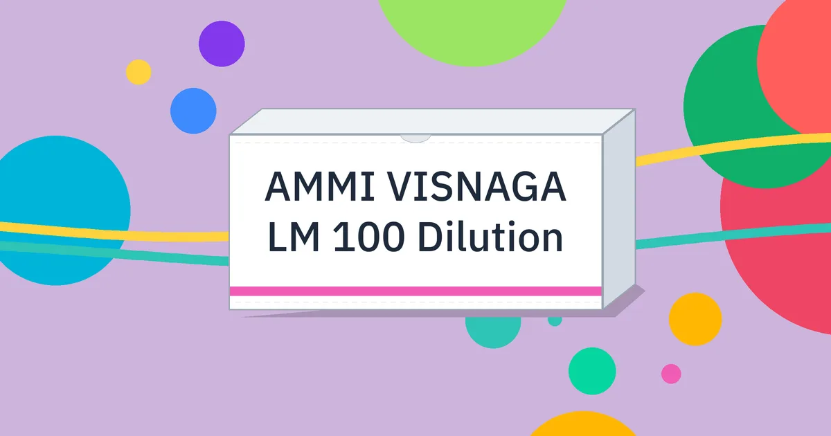 Symbolbild: Packung mit der Aufschrift AMMI VISNAGA LM 100 Dilution (PZN 12760495) – Verfügbarkeit und Bezug in Apotheken in Frankfurt am Main