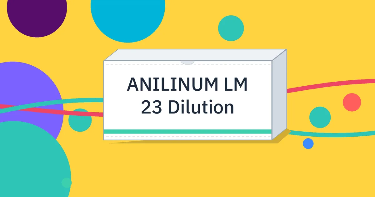 Symbolbild: Packung mit der Aufschrift ANILINUM LM 23 Dilution (PZN 12762525) – Verfügbarkeit und Bezug in Apotheken in Frankfurt am Main