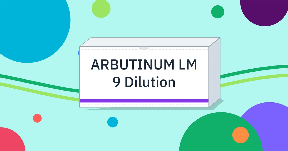 Symbolbild: Packung mit der Aufschrift ARBUTINUM LM 9 Dilution (PZN 13386515) – Verfügbarkeit und Bezug in Apotheken in Frankfurt am Main