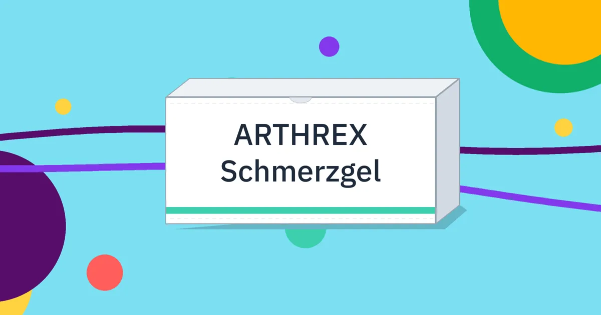 Symbolbild: Packung mit der Aufschrift ARTHREX Schmerzgel (PZN 06885376) – Verfügbarkeit und Bezug in Apotheken in Frankfurt am Main