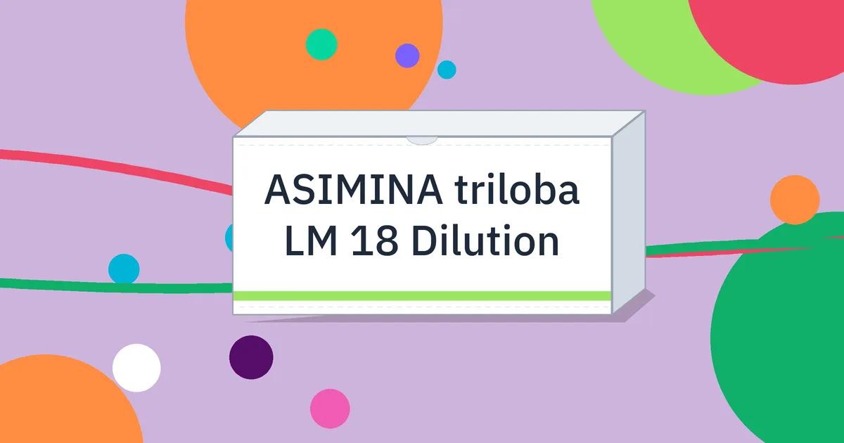 Symbolbild: Packung mit der Aufschrift ASIMINA triloba LM 18 Dilution (PZN 13402102) – Verfügbarkeit und Bezug in Apotheken in Frankfurt am Main